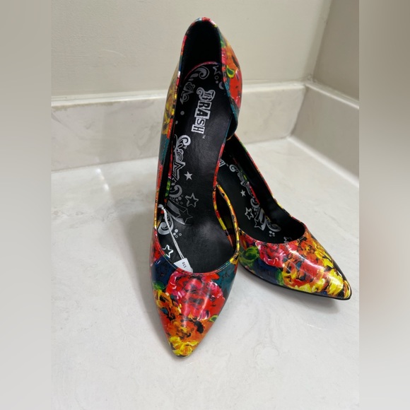 Brash | Shoes | Brash Women Karah Dorsay Shoes Yellow Floral Pointed ...
